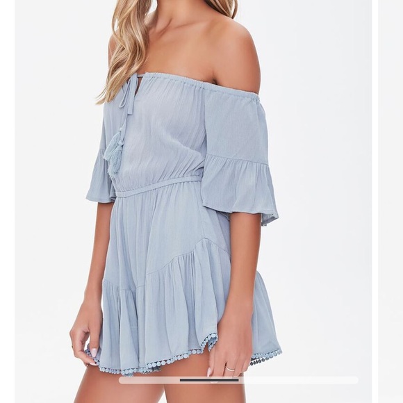 Pants & Jumpsuits | Off The Shoulder Ruffle Romper | Poshmark